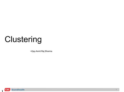 Clustering Ppt