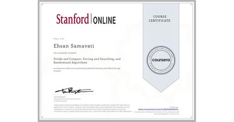 Ehsan Samavati On Linkedin Completion Certificate For Divide And