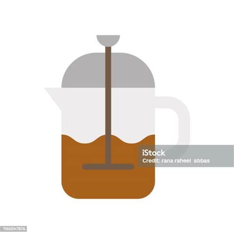 卡布奇諾咖啡或茶壺飲料平面設計圖示向量圖形及更多咖啡機圖片 咖啡機 廚房用具 意式泡沫咖啡 Istock