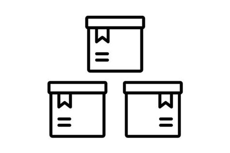 Boxes Outline Icon Graphic By Mahi Icons · Creative Fabrica