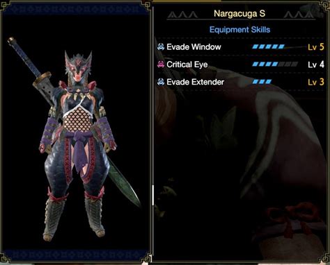 Nargacuga Armor Set