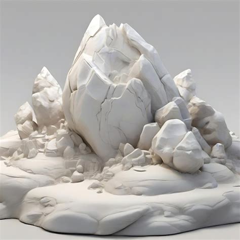 Premium Ai Image Create A White Rock With Some White Power Around 3d Ai