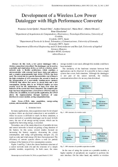 pdf development of a wireless low power datalogger with high