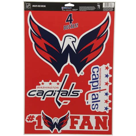 Washington Capitals Wincraft 11 X 17 Multi Use Decal Sheet