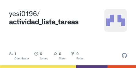 GitHub Yesi0196 Actividad Lista Tareas