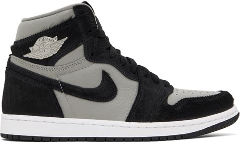 Nike Jordan Black And Gray Air Jordan 1 Retro Sneakers Nike Jordan Brand
