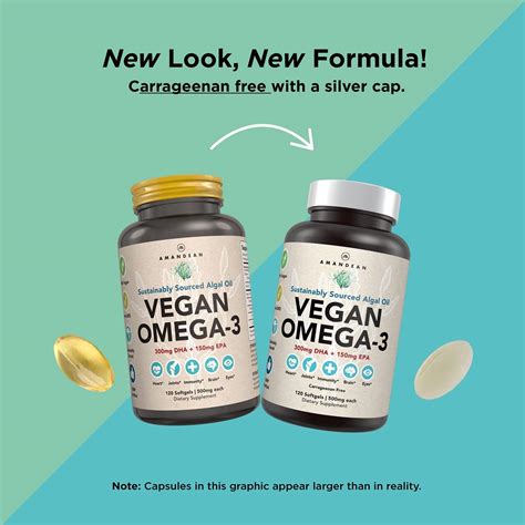 Plant Based Omega 3 Supplement Vegan Dha And Epa Algae Oil Softgels For