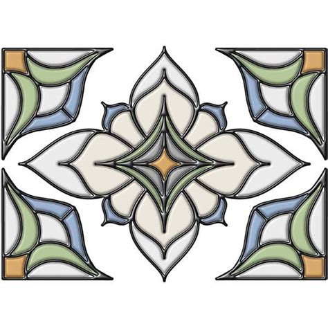 Alden Blue Peel And Stick Stained Glass Contact Paper Self Adhesive