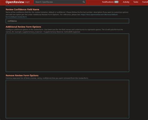 How Can I Preview The Review Form In OpenReview Web Applications