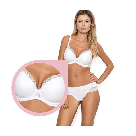 Biustonosz Nipplex Pepite biały push up Bra story
