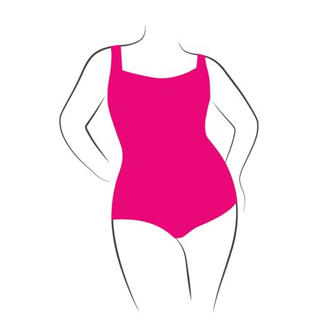 Plus Size Bathing Suit For Embracing Those Curves Bathing Suit Vector