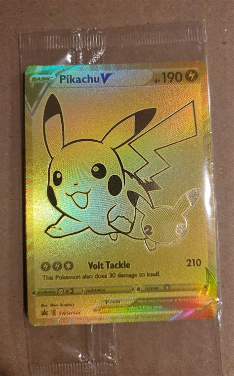 2021 Pokémon Celebrations Pikachu V Gold Ultra Premium Promo Swsh145