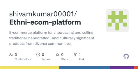 Github Shivamkumar00001 Ethni Ecom Platform E Commerce Platform For Showcasing And Selling