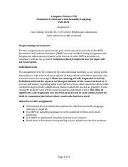 A1 Writeup Pdf Computer Science 230 Computer Architecture And
