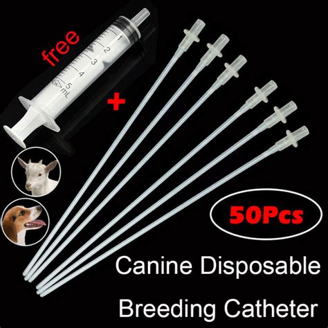 50 Pcs Disposable Insemination Ai Catheters Pet Flexible Artificial