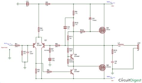Mosfet Sound Amplifier Circuit Diagram Wiring View And Schematics Diagram