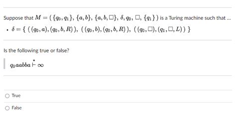 solved suppose that m {q0 q1} {a b} {a b } δ q0 {q1} is