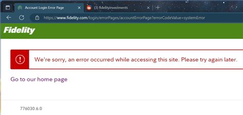 Log In Error R Fidelityinvestments