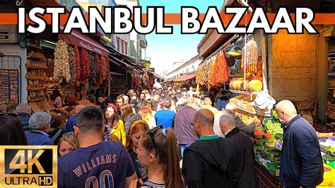 ISTANBUL TURKEY EMINONU BAZAAR SIRKECI WALKING TOUR 4K UHD 60FPS