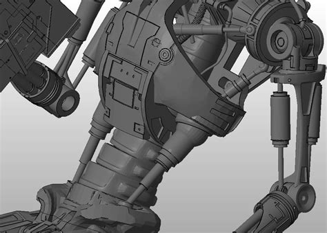 T2 Terminator T800 Endoscheletro 1 1 Lifesize File Stl Etsy