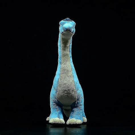 Surper Cute Simulation Brachiosaurus Soft Stuffed Plush Toy Blue Dinosaur Doll Model Real Life