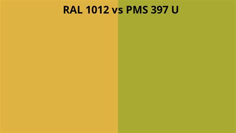 Ral 1012 Vs Pms 397 U Ral Colour Chart Uk