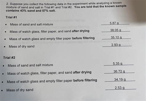 Solved 2 Suppose You Collect The Following Data In The