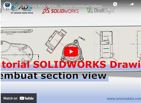 tutorial membuat beberapa tipe section view pada detail drawing