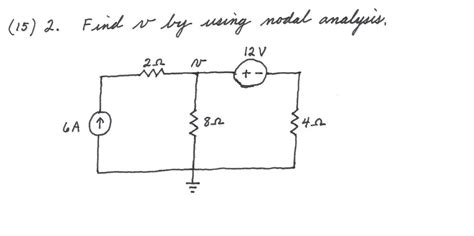 Solved Find V By Using Nodal Analysis V A Chegg Com