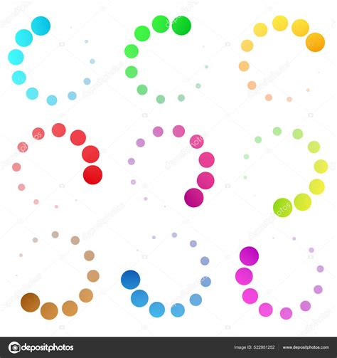 Progress Steps Phases Indicator Preloader Buffer Shape Circle Circular Loading Stock Vector By