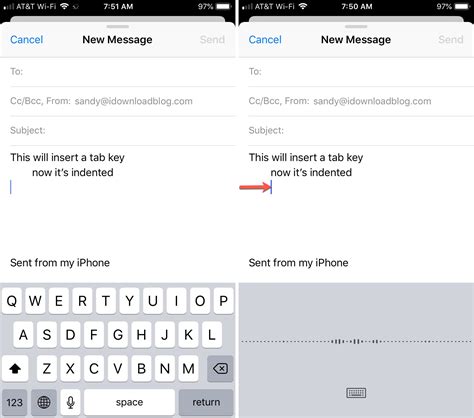 How To Insert A Tab Character Or Indent Text On Iphone Or Ipad