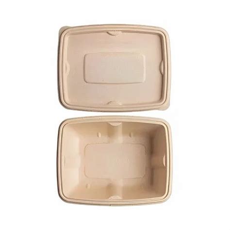 Zume 650ml Rectangle Container With Lid Biodegradable Anti Leak