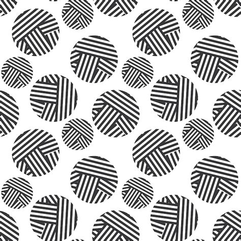 Premium Vector Abstract Messy Linear Dot Circles Geometrical Seamless Pattern Striped
