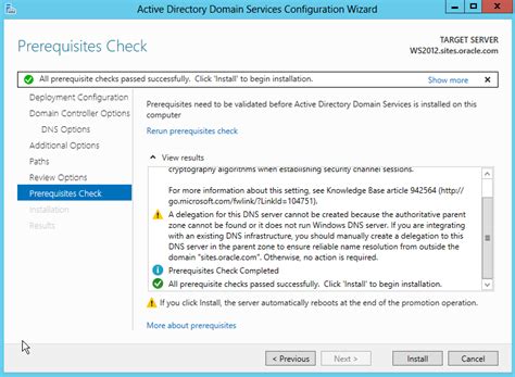 Installing Microsoft Active Directory 2012