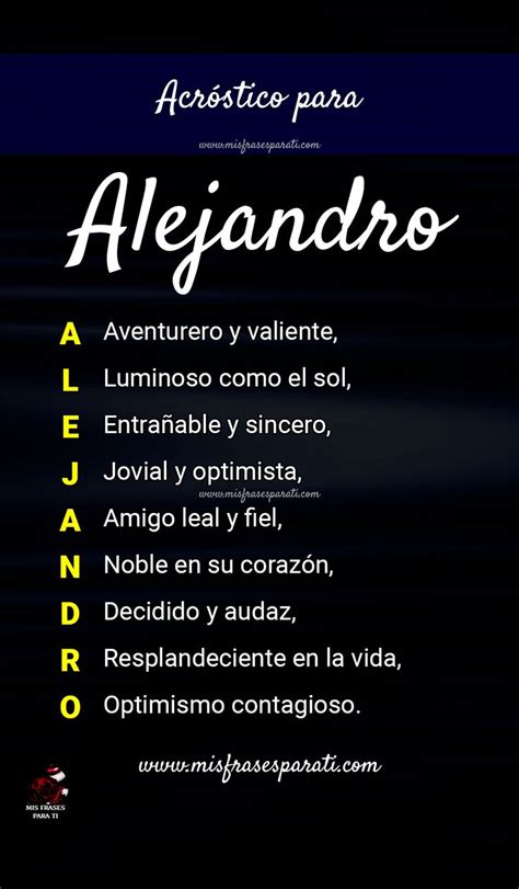 Comparte este hermoso acróstico de Alejandro con tus amigos y