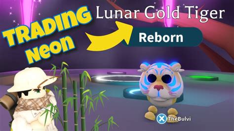 Trading Neon Lunar Gold Tiger In Adopt Me Youtube