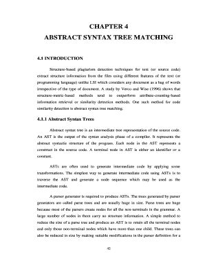 Fillable Online Shodhganga Inflibnet Ac ABSTRACT SYNTAX TREE MATCHING