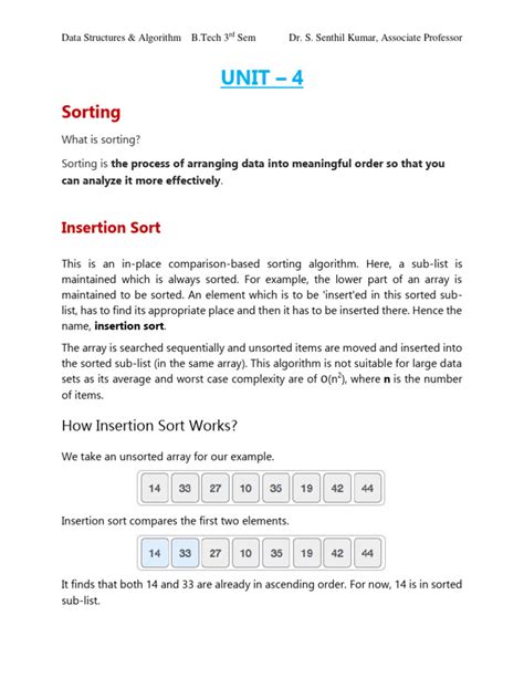 Data Structure Unit 4 Btech 3rd Pdf Algorithms And Data