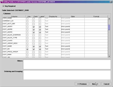 Screen Entity Example Master Detail Screen