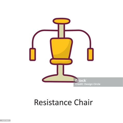 저항 의자 벡터 채워진 개요 아이콘 디자인 그림 흰색 배경 Eps 10 파일에 운동 기호 0명에 대한 스톡 벡터 아트 및 기타 이미지 0명 거리 균형 Istock