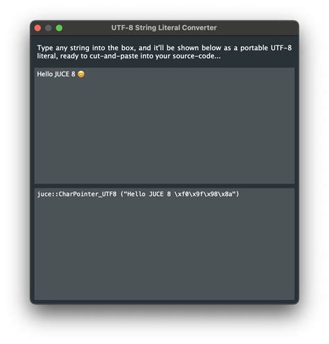Technical Deep Dive Unicode Literals Juce