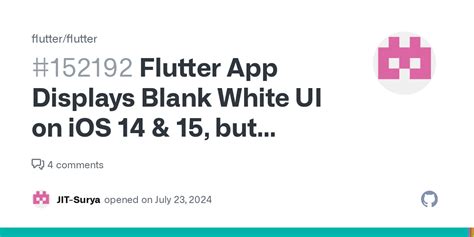 Flutter App Displays Blank White Ui On Ios 14 And 15 But Works Fine On