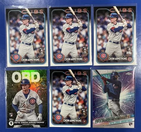 TOPPS SERIES 2 Pete Crow Armstrong LOT De 6 RC 407 Str Of MLB Chrome