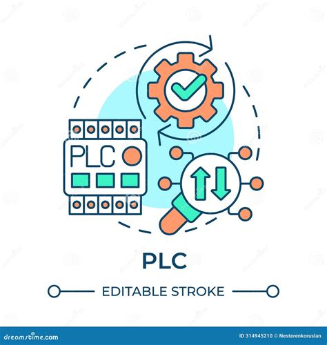 Plc Multi Color Concept Icon Vector Illustration