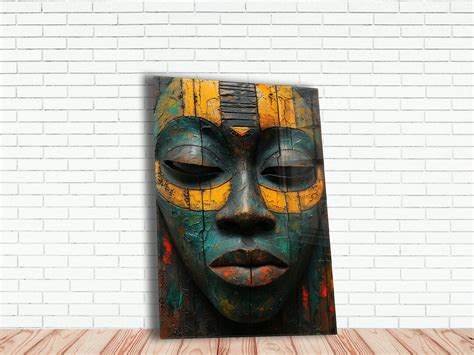 Ethnic African Wall Art Tempered Glass Wall Art For Living Room Home