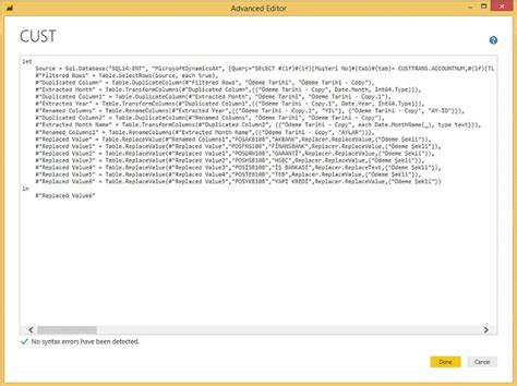 Query Editor Query Menu Sorgu Düzenleyicisi Sorgu Menüsü