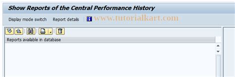 rz23 sap tcode central perfomance history reports transaction code