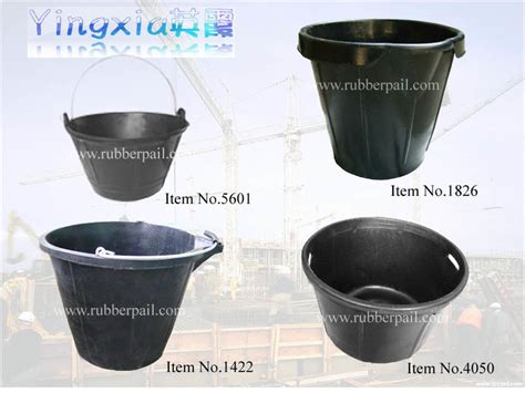 Rubber Bucket Building Tool Heavy Duty Rubber Container Flexible