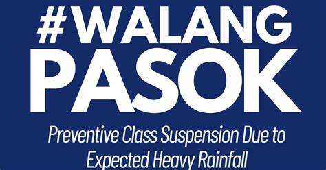 No Classes Advisory Preventive Class Suspension Due To Expected Heavy