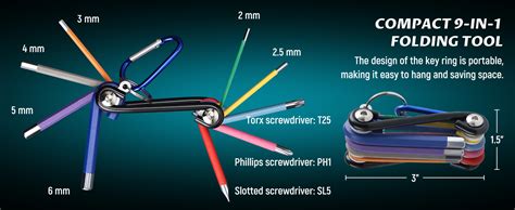 Lichamp 37 Piece Rainbow Allen Wrenches Set Hex Key Set With Colored